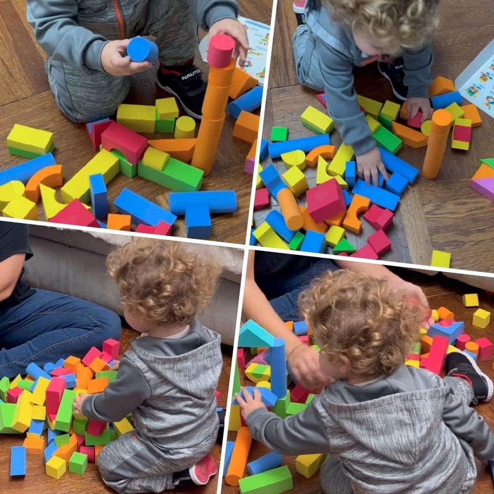 Foam Blocks for Toddlers, 138 Pieces EVA Soft Stacking Building Blocks ...