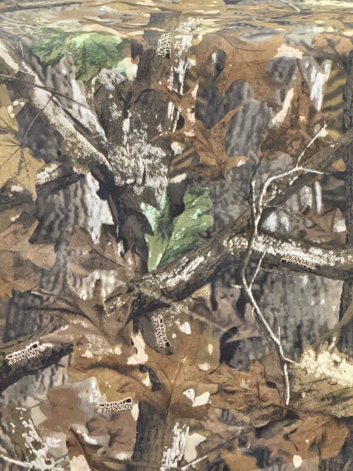 REALTREE ADVANTAGE TIMBER CAMOUFLAGE CAMO TWILL FABRIC BLEND 60" WIDE ...