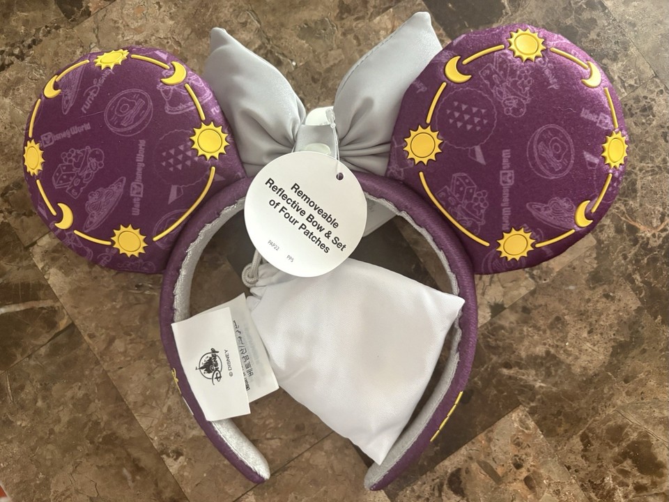 AUTHENTIC Rundisney Wine & Dine Weekend Ears With Removable Bow And ...