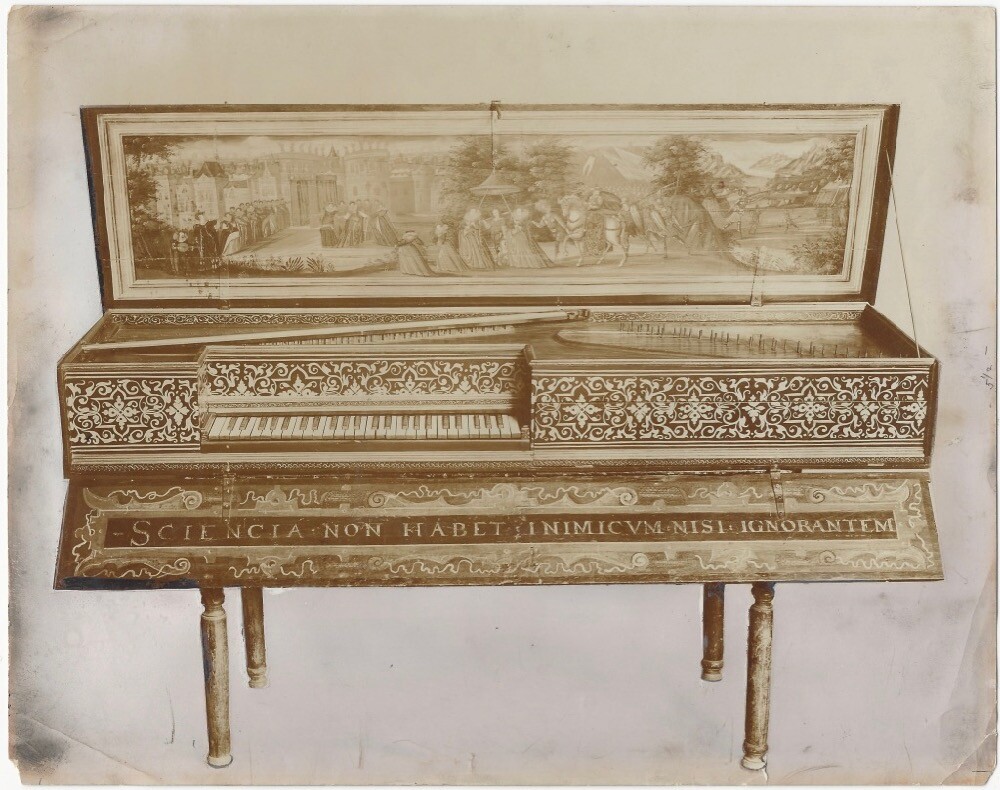 Music Spinet Piano or Harpsichord 1920s Antique Musical Instrument ...