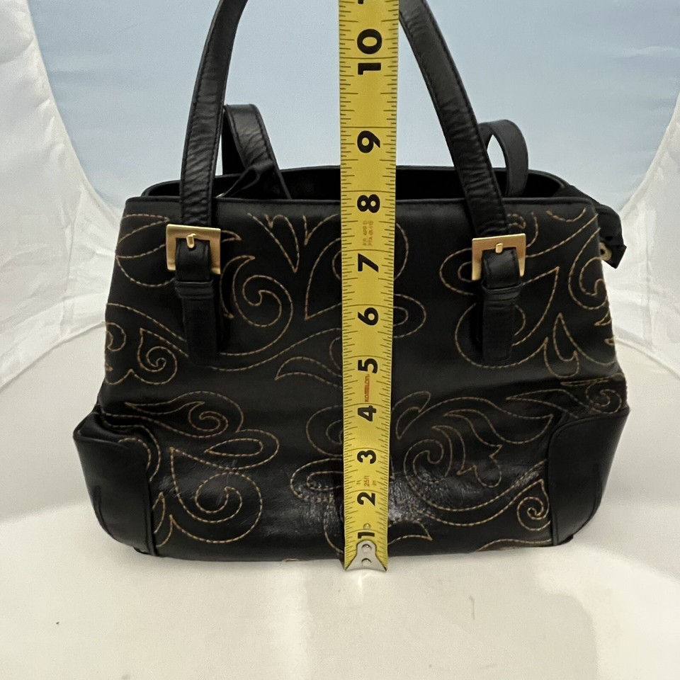 Naturalizer Leather Stitched Smaller Tote Purse Gold Accents | eBay