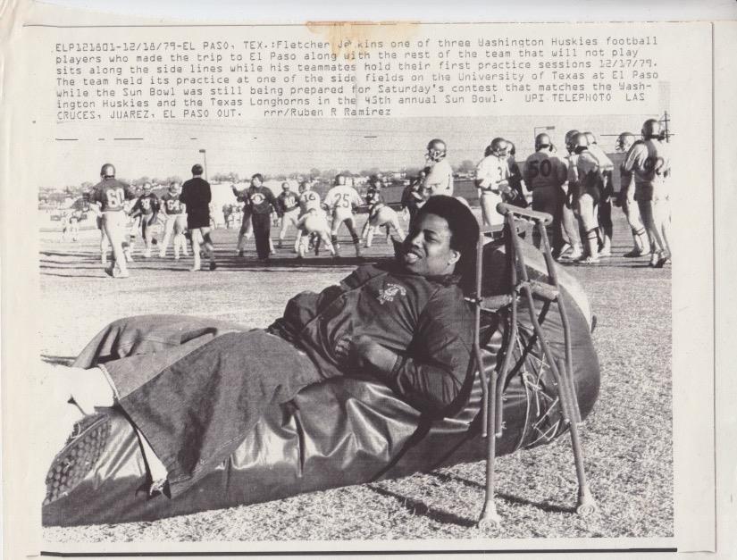 Fletcher Jenkins of the Three Washington Huskies football players ...