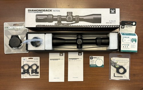 Vortex Diamondback Tactical Rifle Scope 4-16x44 Flip Cover Bubble Level ...