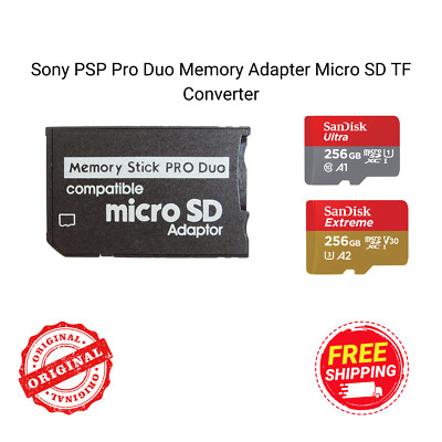 PSP Memory Card Adapter Micro SD to MS Pro Duo for Sony PSP 1000/2000 ...
