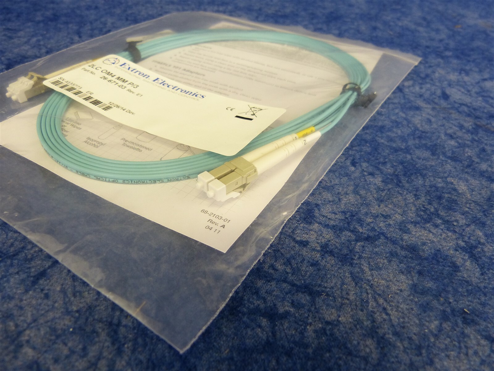 NEW! Extron 2LC OM4 MM P/3 / 26-671-03 / 3m LC to LC Multimode Fiber ...