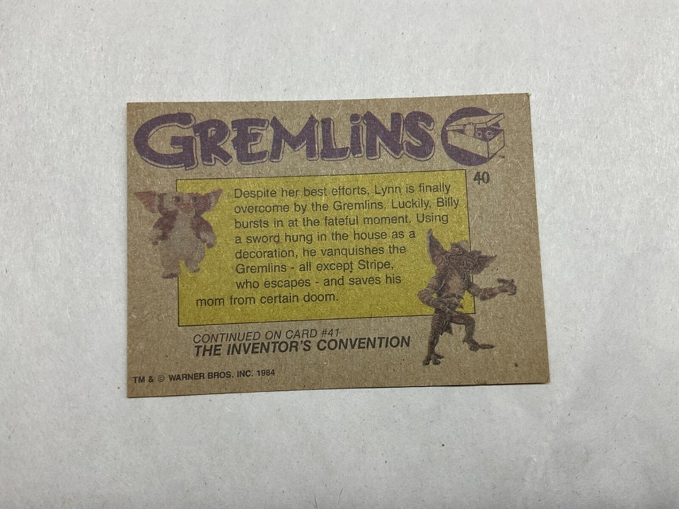1984 Topps Gremlins Movie Trading Cards Complete Your Set You U Pick ...