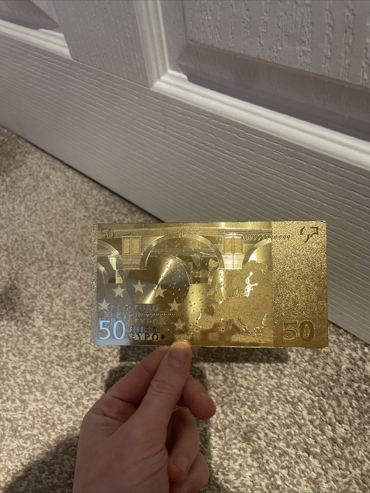 Gold Plated 50 Euro Note | eBay UK