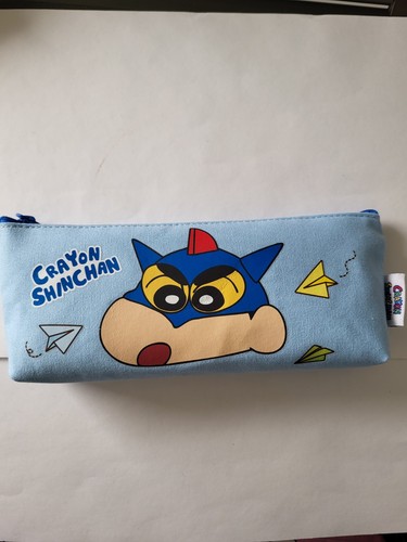 Cute Crayon Shin Chan Blue Pouch Makeup Pencil Bag Action Mask Zipper ...