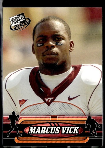 2006 Press Pass #8A Marcus Vick Wal-Mart Exclusive Virginia Tech Hokies ...