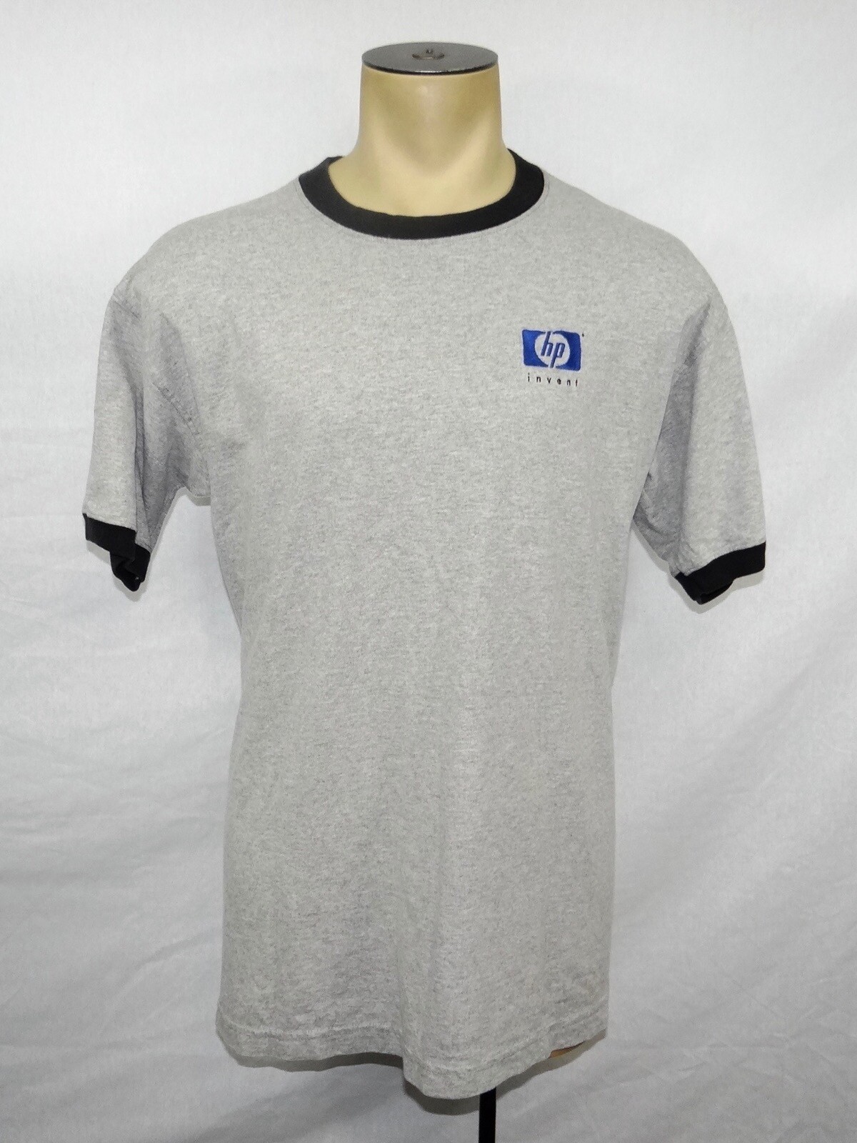 Vtg 90s HP Invent Hewlett-Packard computer tech gray ringer t-shirt ...