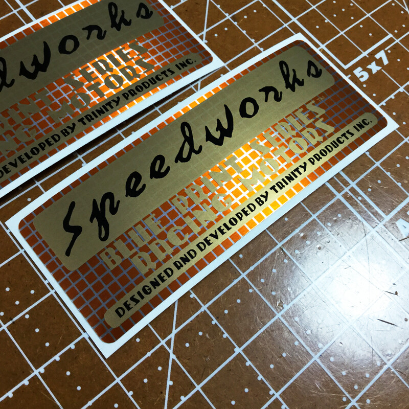 2 Restoration Vintage RC Trinity Speedworks Blueprint Motor Labels ...