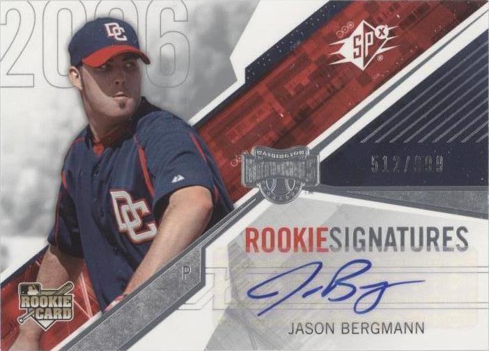 2006 SPx - Rookie Signatures Jason Bergmann #106 /999 (AU, RC) for sale ...