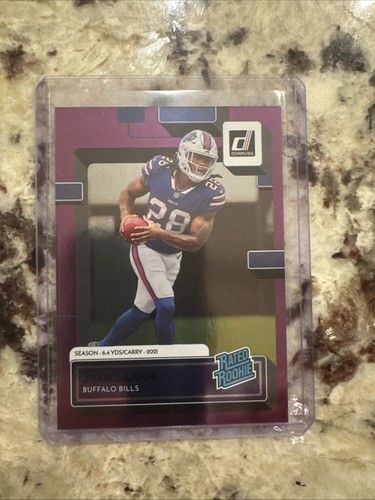 2022 NFL Panini Donruss James Cook Rookie Card Rated Rookie Purple /7 ...