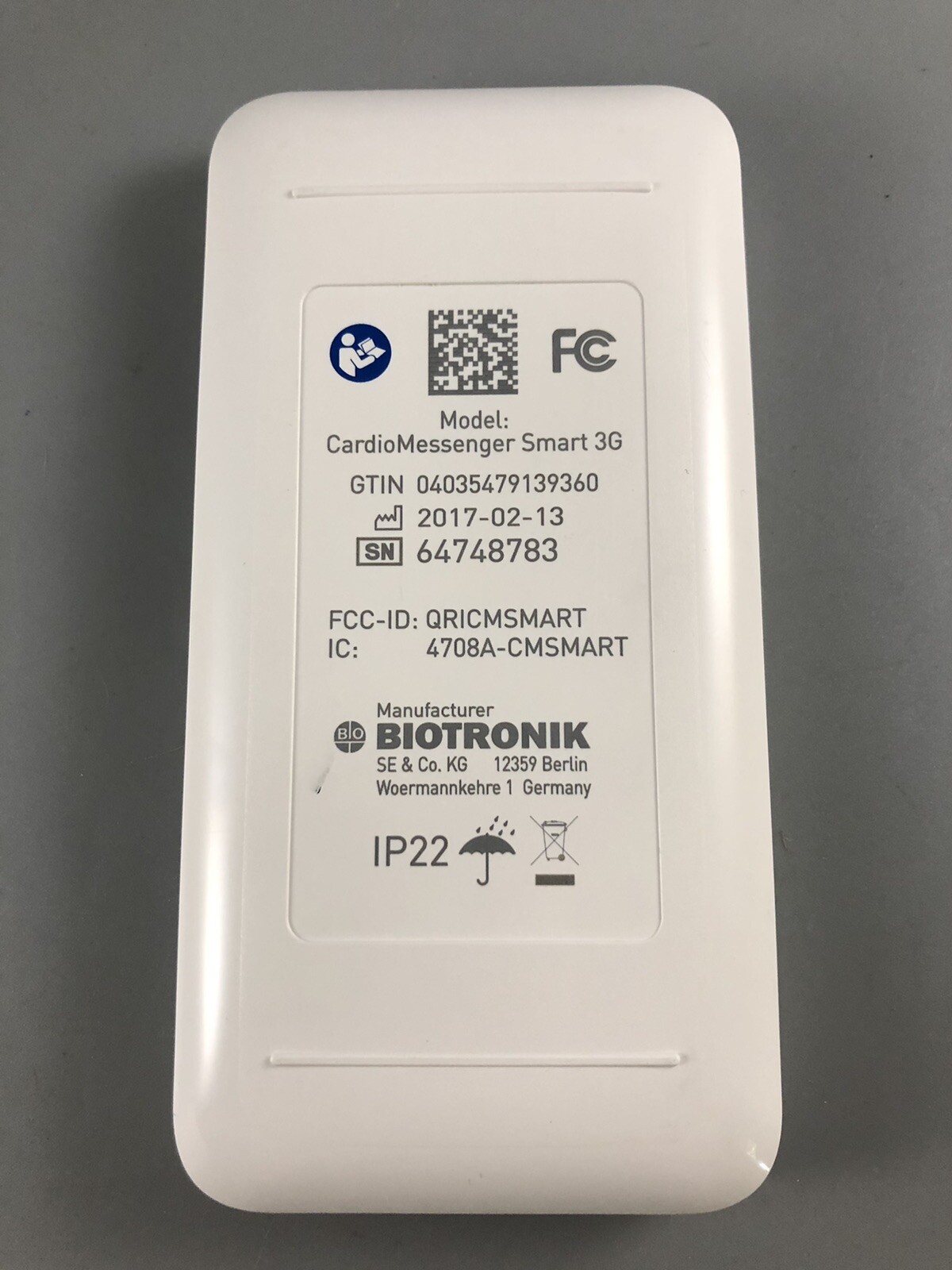 Biotronik Cardio Messenger Smart Mobile 3G Monitoring Device Used Turns ...