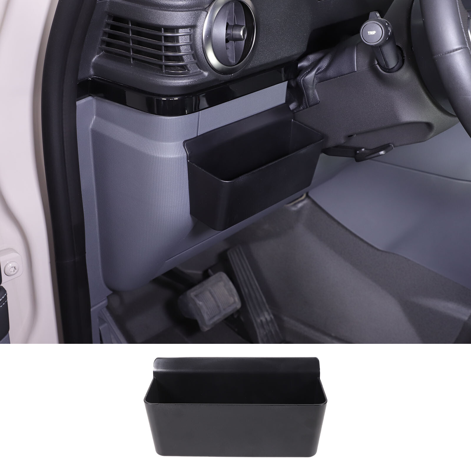 ABS Black Steering Wheel Left Side Storage Box Trim Tray For Ineos ...
