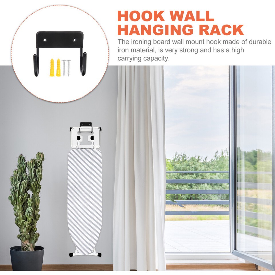 Wire Shelving Rack Hanging Iron Board Hanger Ironing Wall Bracket | eBay