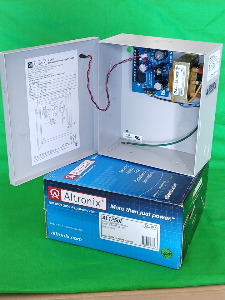Altronix AL125UL with AL125ULB Access Control Power Supply/Charger NEW ...
