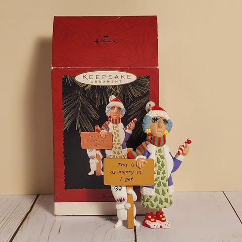 1996 Hallmark Maxine Merry As I Get Christmas Ornament Dog Floyd Crabby ...