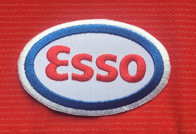 ESSO PETROL MOTOR OIL FUEL GASOLINE LOGO RACING CAR BADGE IRON SEW ON ...