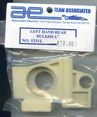 # 5251 L VINTAGE ASSOCIATED RC500 LEFT HAND REAR BULKHEAD 5251L | eBay
