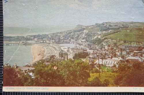 OLD POSTCARD 1955 DOVER GENERAL VIEW FROM THE CASTLE | eBay