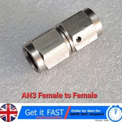 AN -3 AN3 3AN Female to Female Adapter Fitting In Stainless Steel | eBay UK