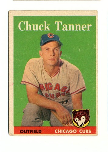 1958 TOPPS CHICAGO CUBS CHUCK TANNER #91 CREASE | eBay