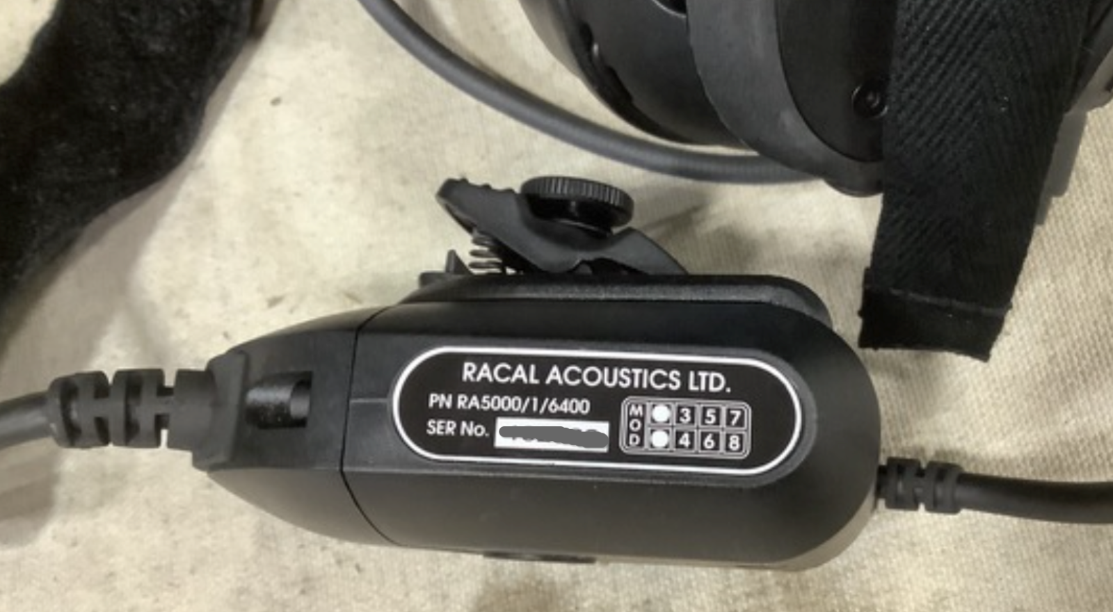 **NEW** Military Racal Acoustics RA5000/1/6400 Headset VIC3/VRC HMMWV ...