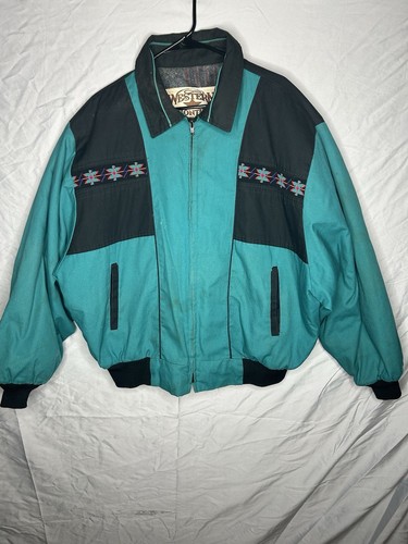 Vintage Western Frontier Santa Fe Aztec Style Jacket Western Frontier ...
