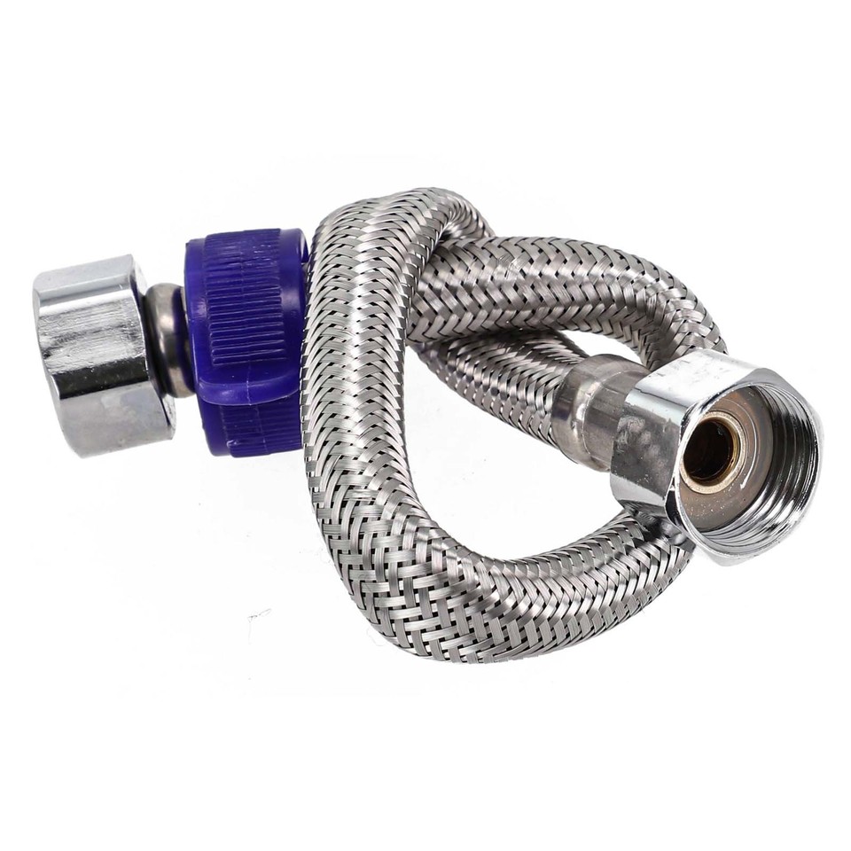 Bathroom For Kitchen Metal Hose Inlet Hose Water Outlet Silver 30/50cm ...