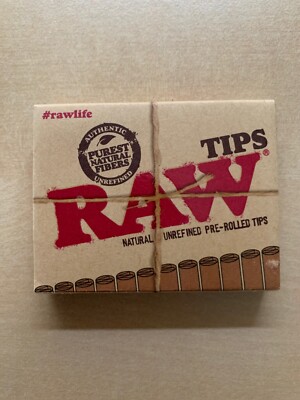 RAW PRE-ROLLED NATURAL UNREFINED TIPS - 21 TIPS PER PACK | eBay