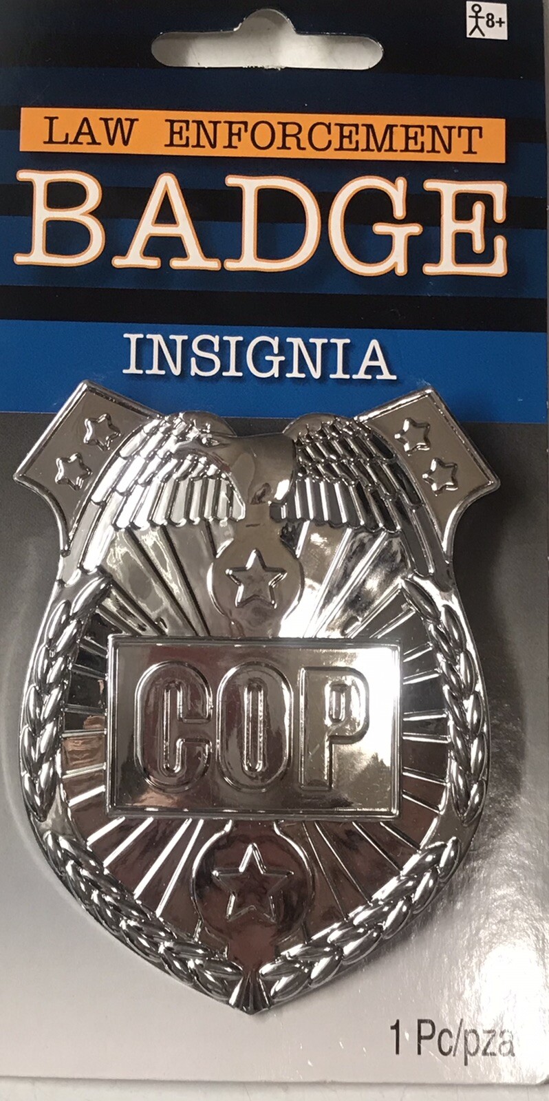 Full Size L.E.O Law Enforcement Toy Cop Plastic Police Badge on Card | eBay