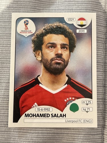 Mohamed Mo Salah PANINI Sticker Egypt FIFA World Cup Russia 2018 #90 ...