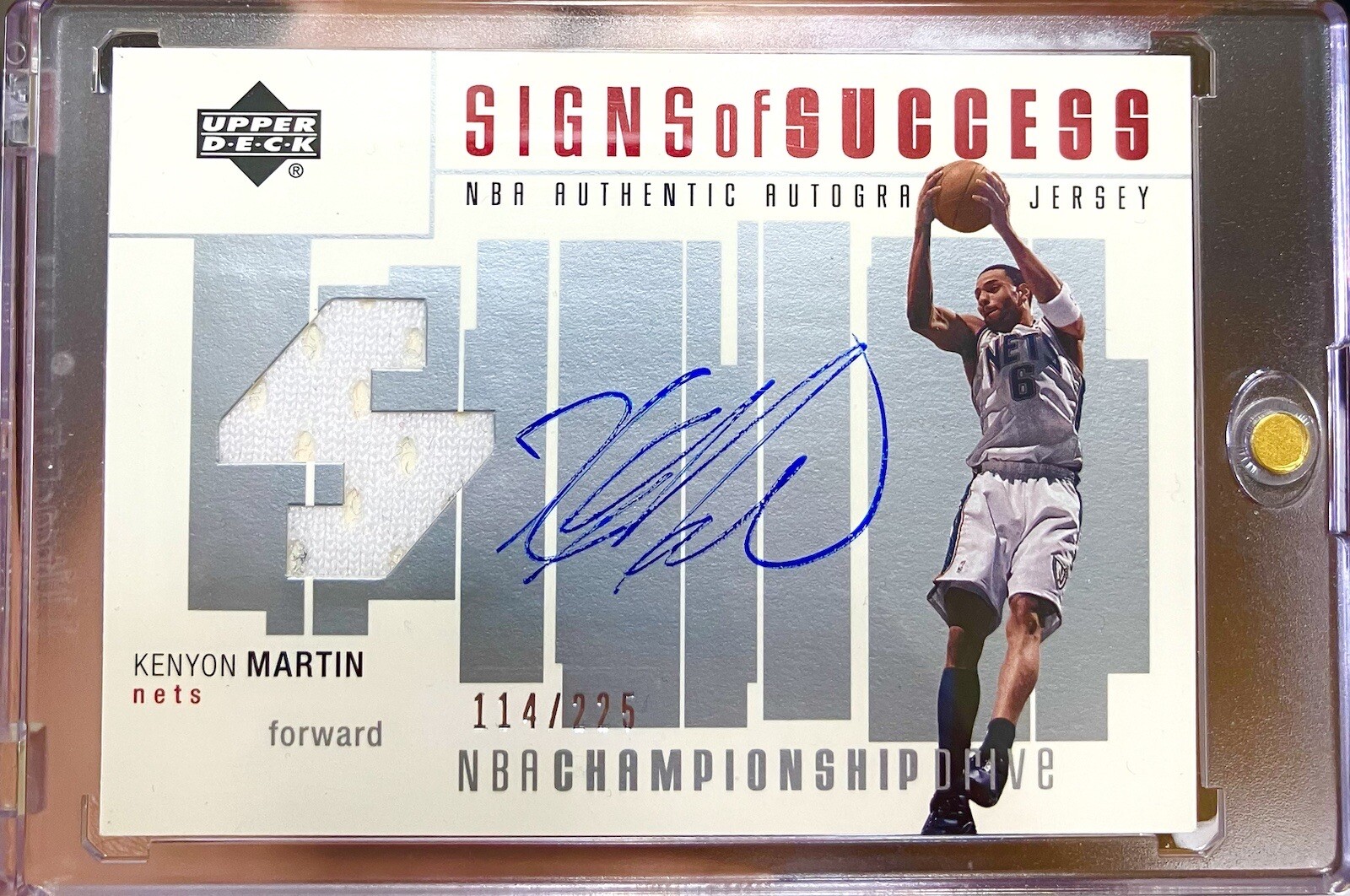 Kenyon Martin RPA Auto Jersey /225 2002 Signs Success New Jersey Nets ...
