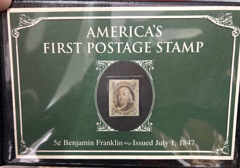 The 1847 U.S. FIVE CENT Benjamin Franklin Stamp - Americas First ...