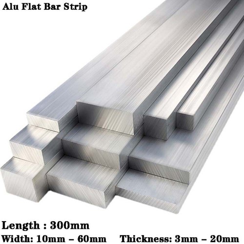 6063 Aluminium Flat Bar Solid Metal Strip Alu Bar Width 10mm - 60mm ...