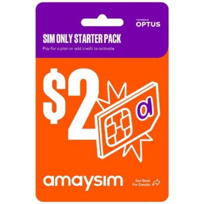 Amaysim $2 Starter Pack PrePaid SIM Card | eBay