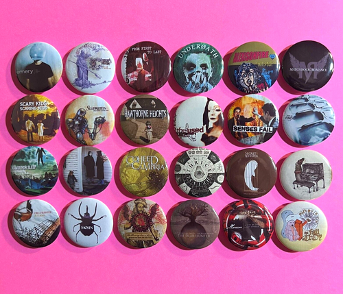Brand New Circa Survive Silverstein Senses Fail 1.25" Button Pin Lot of ...