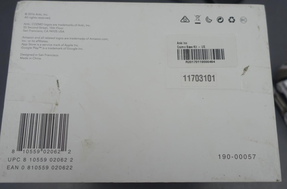 Anki Cosmo Electronic Interactive Robot Toy + Charger 3 Cubes Tested ...