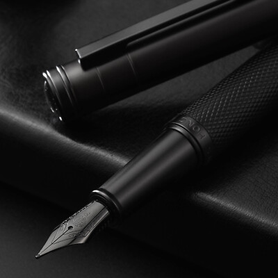 HongDian 1850 Black Forest Fountain Pen BLACK EF/ F/ Bent Nib Converter ...
