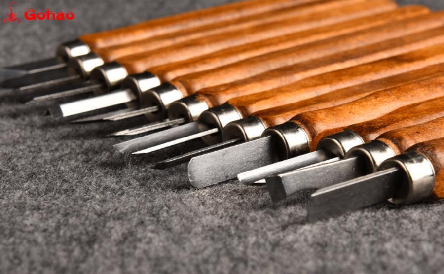 Wood Turning Chisel Set Lathe Tools Woodworking Gouge Skew Parting ...