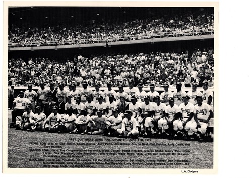 ORIGINAL VINTAGE 1971 LOS ANGELES BROOKLYN DODGERS OLD TIMERS 8X10 TEAM ...