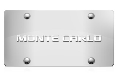 Chevy Monte Carlo 3D Script Chrome Vanity License Plate Officially ...