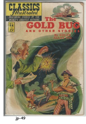 Classics Illustrated #84 [HRN 85] The Gold Bug © June 1951 Gilberton | eBay