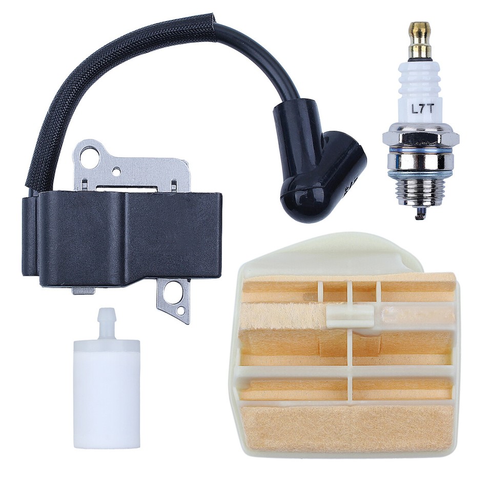 Ignition Coil Air Filter Kit For Husqvarna 445 450 445e 450e Chainsaw ...