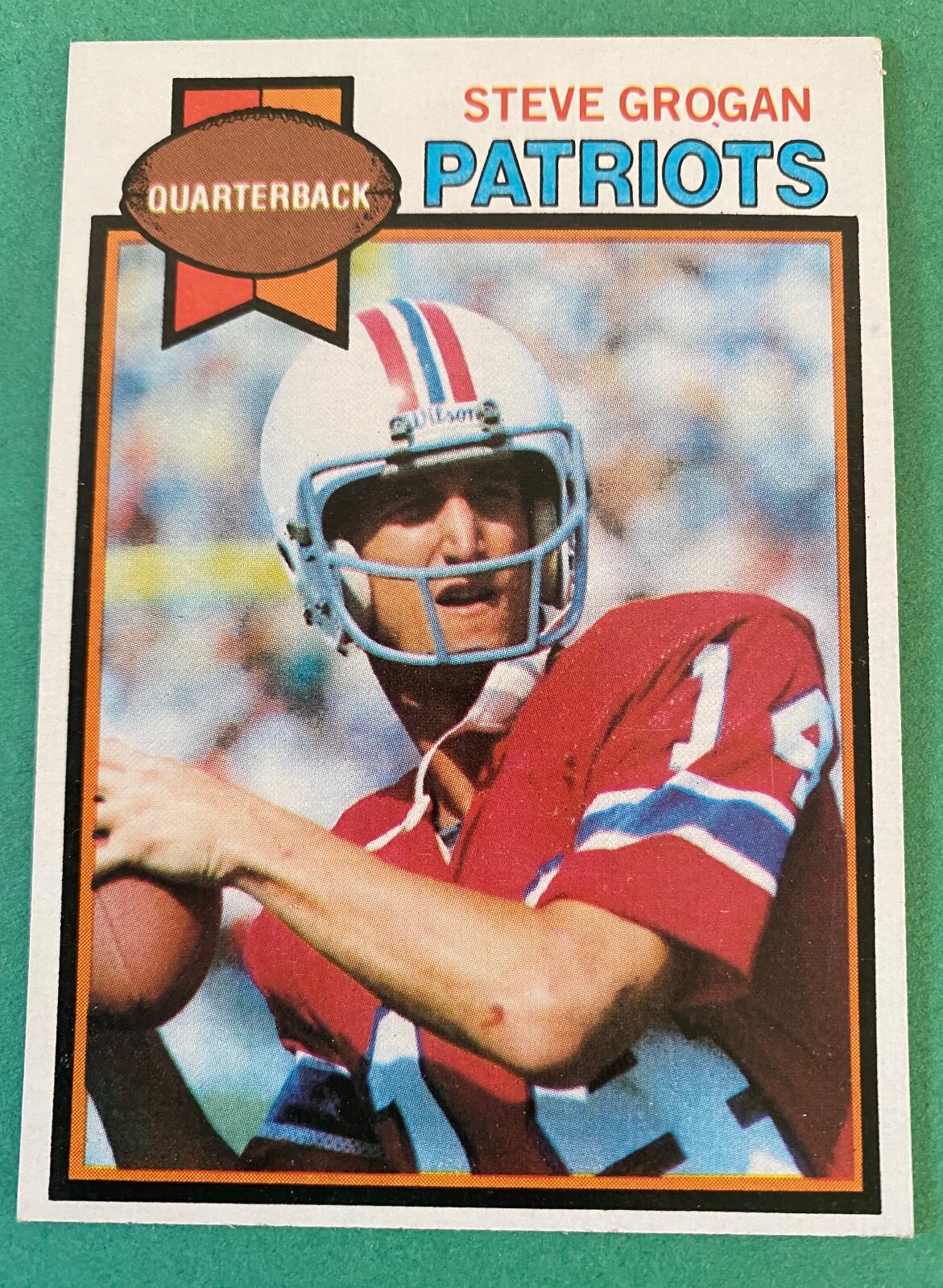 1979 Topps Football card #95 STEVE GROGAN Quarterback New England ...