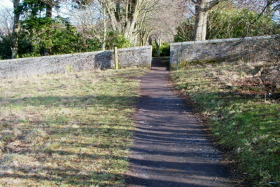 Photo 6x4 Entrance to Reid Park, Forfar from path leading to ...