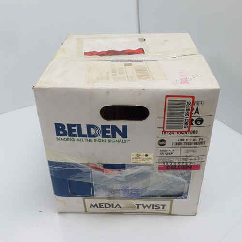 Belden 1872A 002A1000 23 AWG 4 Pair Cat 6 Bonded Pair Communications ...