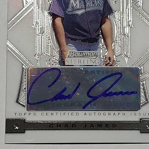 2009 Bowman Sterling Prospects Auto #BSP-CJA Chad James Florida Marlins ...