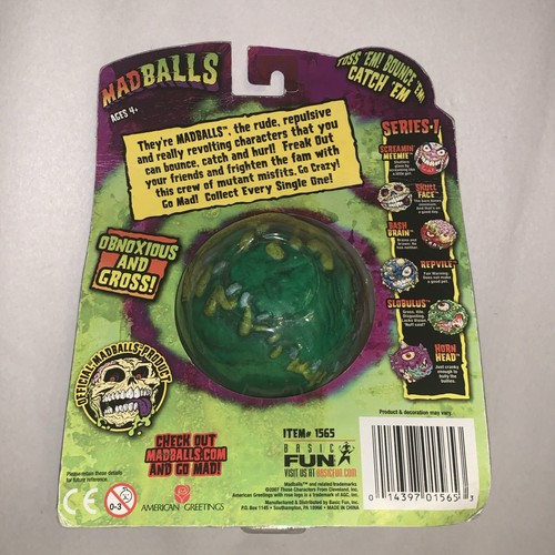 MADBALLS SLOBULUS Mad Balls American Greetings Series 1 Basic Fun ...